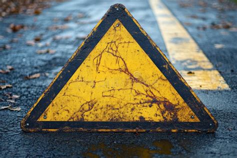 Yellow Road Warning Sign Stock Illustrations 38 890 Yellow Road