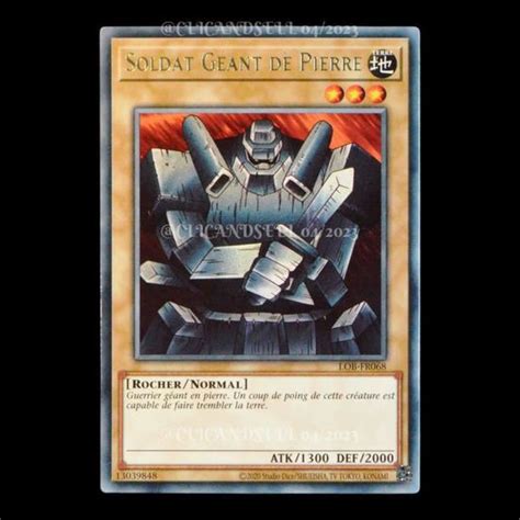 Carte Yu Gi Oh Lob Fr Soldat G Ant De Pierre Cdiscount Jeux Jouets