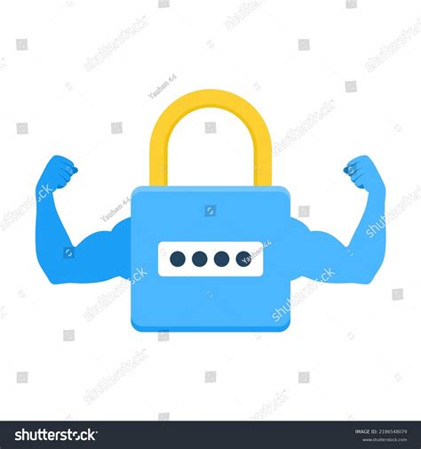 Security Password Lock Muscle Safe Data Stock Vector Royalty Free 2186548079 Shutterstock