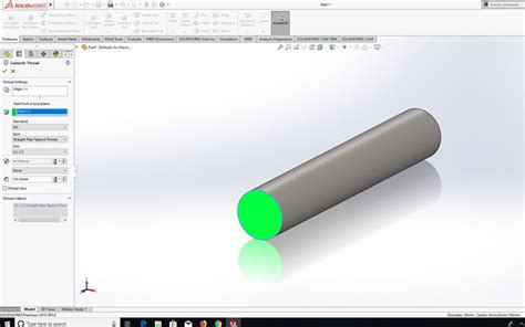 How To Create Cosmetic Threads In SOLIDWORKS On A Cylindrical Feature
