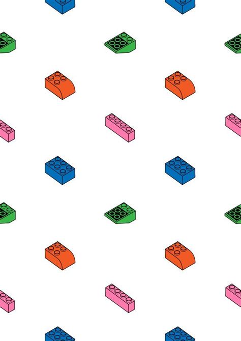 Colorful Lego Blocks Pattern Design