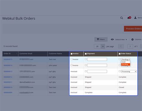 Magento 2 Bulk Order Processing Mass Shipment And Tracking Extension WebKul