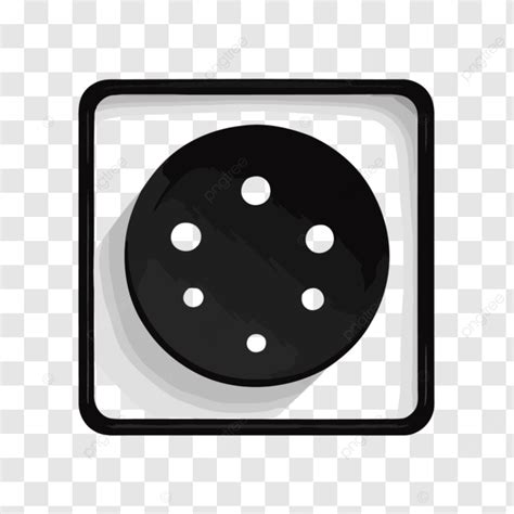 Black Square Button With Shadow Vector A Simplistic Black Icon Of Filling On A White Background