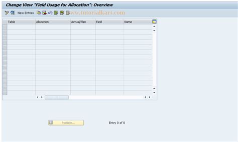 2KE4 SAP Tcode PrCtr Field Usage Distribution Transaction Code
