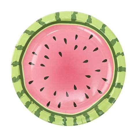 צלחות קטנות סט אבטיח יום הולדת אבטיח