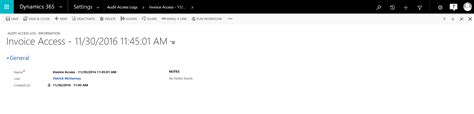 XRM Formula Audit Log Of Users Who Access Invoices North Support