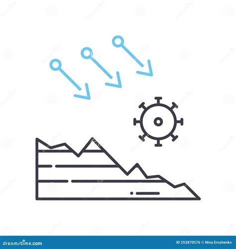 Stock Market Index Line Icon Outline Symbol Vector Illustration Concept Sign Stock Vector