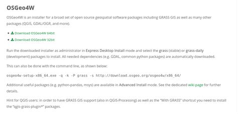 OSGeo4W Add More Installation Instructions Issue 232 OSGeo Grass Website GitHub
