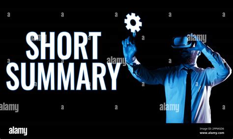 Hand Writing Sign Short Summary Business Overview Brief Statement Of Main Points Clear Stock