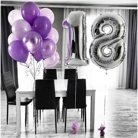 Букет Пушистый из сиреневых шариков на 18-летие для девушки - купить ...