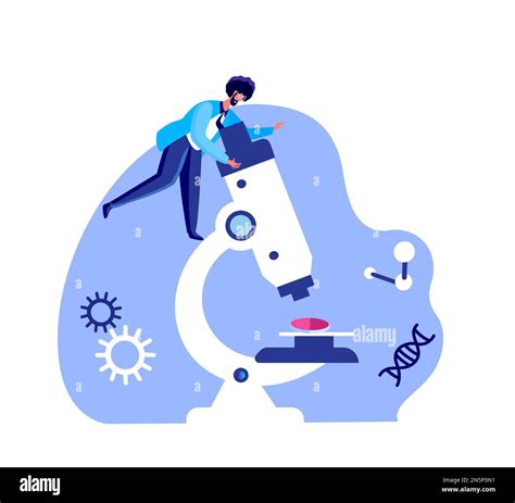 Male Scientist Researcher In Lab Coat Explores New Drug Tablet In