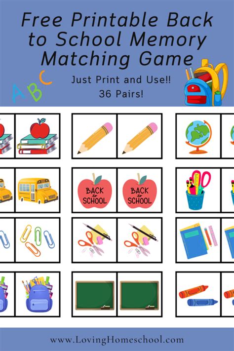Free Printable Halloween Memory Matching Game