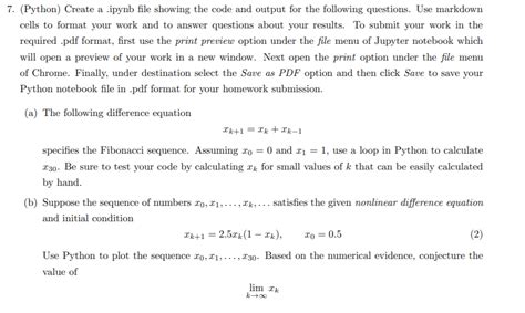 Solved Python Create A Ipynb File Showing The Code And Chegg