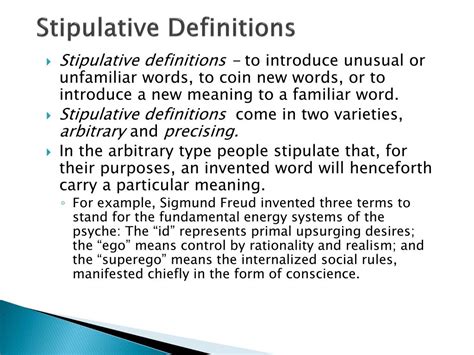 Stipulated Definition