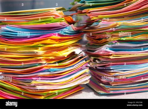 Colorful Memo Notes With Tasks Stored Chaotically In 2 Stacks Work