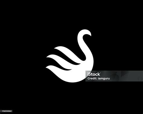 미니멀한 백조 로고 디자인 거위 흑백 로고 타입 새 아이콘입니다 벡터 일러스트 레이 션 개성 개념에 대한 스톡 벡터 아트 및 기타 이미지 Istock