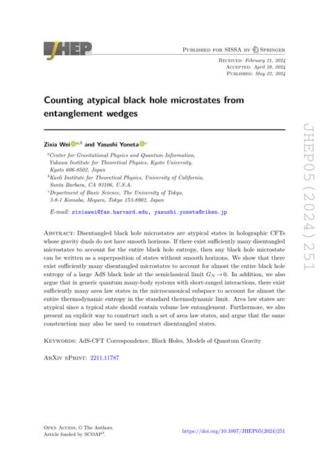 Pdf Counting Atypical Black Hole Microstates From Entanglement Wedges