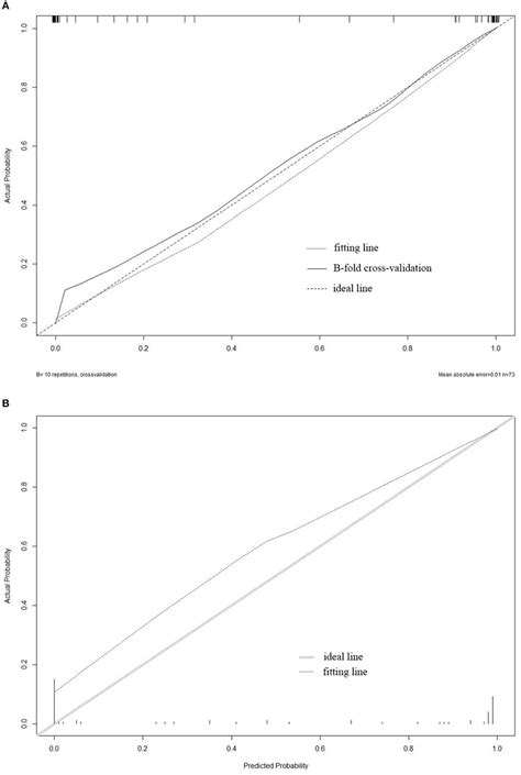 A The Calibration Curve Of The Training Set B The Calibration Download Scientific