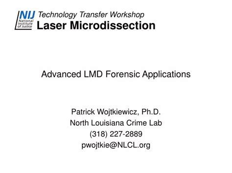 PPT Laser Microdissection PowerPoint Presentation Free Download ID