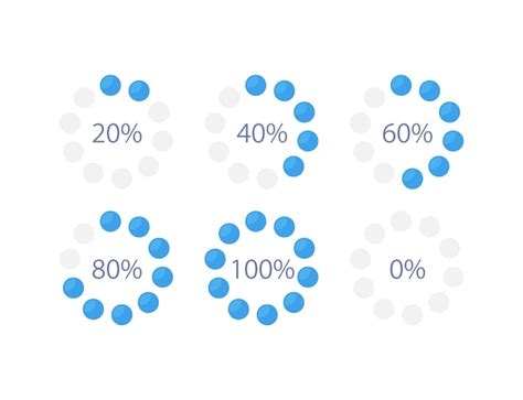 Premium Vector Circle Dot Infographic Chart Design Template Set
