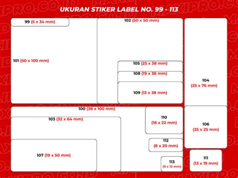 30 Ukuran Stiker Standar Yang Terlihat Menarik Maxipro