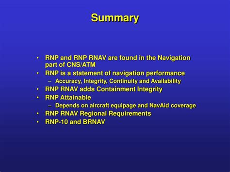 Ppt Required Navigation Performance Rnp Rnp Rnav Powerpoint Presentation Id 4135818