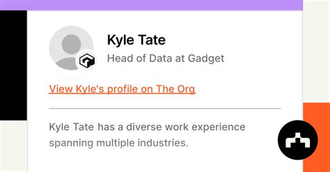 Kyle Tate Head Of Data At Gadget The Org