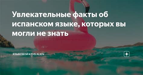 Увлекательные факты об испанском языке которых вы могли не знать Языковой клуб Alien Дзен