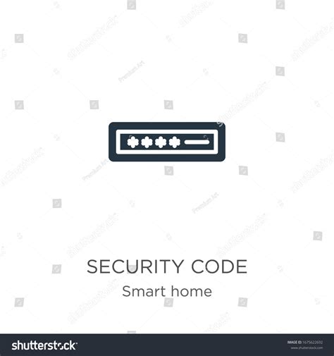 Security Code Icon Vector Trendy Flat Stock Vector Royalty Free