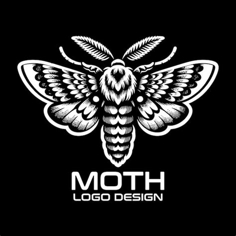 Moth Vector Logo Design Premium Ai Generated Vector