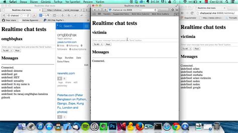 Django Python Realtime Chat Uygulama örneği Youtube