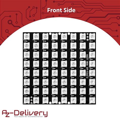 azdelivery 3 x u 64 led matrix paneel cjmcu 8 8 module compatibel met arduino en
