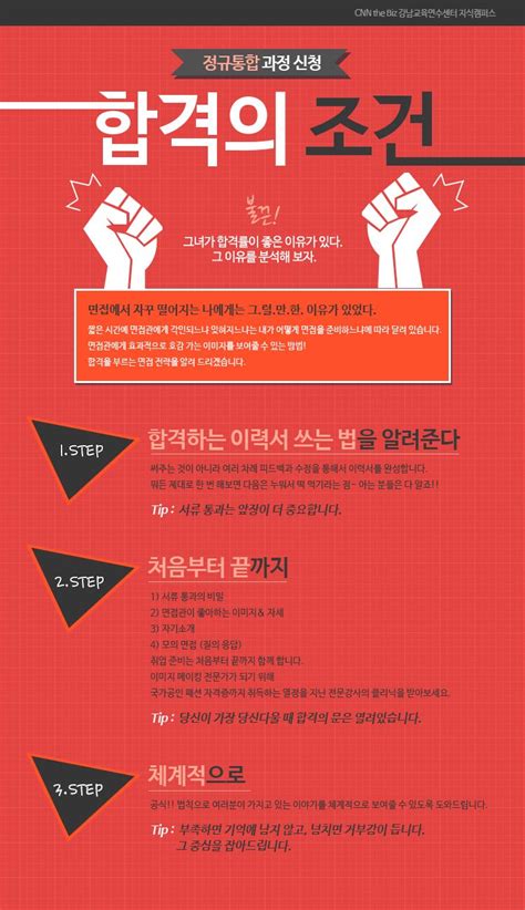 Cnnthebiz 합격의 조건 페이지 김보인 배너 프로모션 현수막