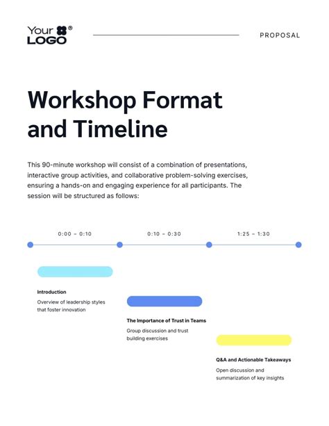Conference Workshop Proposal Example Template Visme