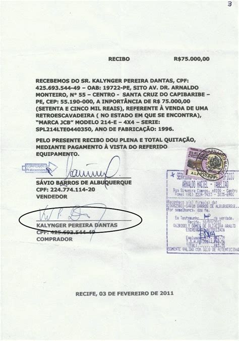 Modelo De Recibo De Venda De Imovel