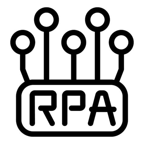 Premium Vector Rpa Robotic Process Automation Technology Icon With Connections