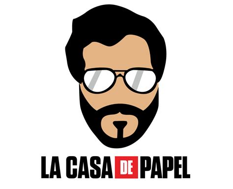 Professor With La Casa De Papel Title Money Heist Design Graphic