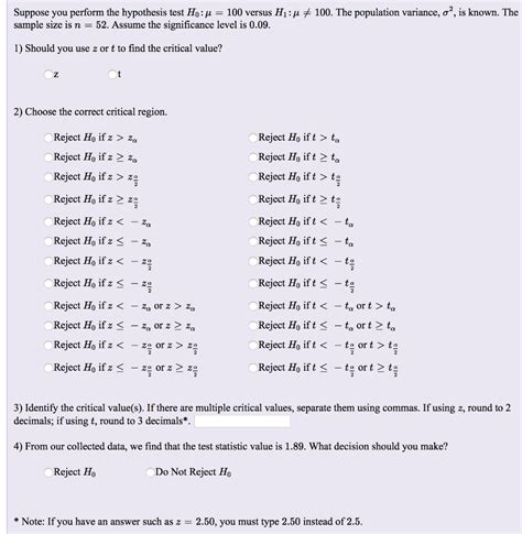 Solved Suppose You Perform The Hypothesis Test Ho Chegg Com