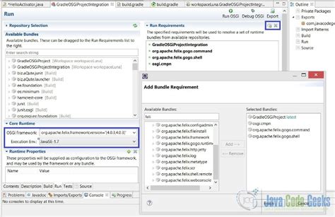 Gradle Osgi Plugin Example Bndtools Bundle Integration Java Code Geeks