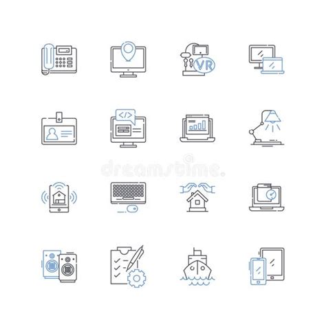 Software Industry Line Icons Collection Programming Development