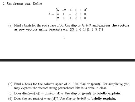 Solved Use Format Rat Define A Chegg Com