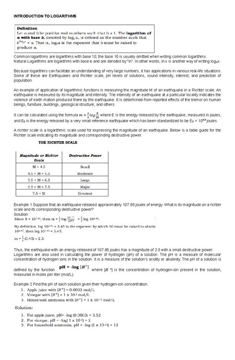 Oct 18 2023 Intro To Logarithms Introduction To Logarithms Common Logarithms Are Logarithms