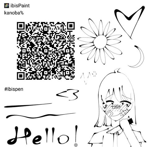 An Image Of A Girl With A Flower And Qr Code