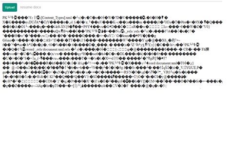 Jquery Showing Garbage Characters When Uploading Doc Or Excel Files