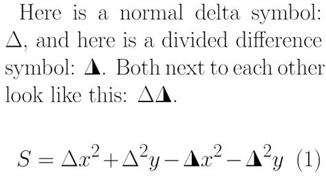 Symbols How To Make A An Uppercase Delta Letter Which Is Half