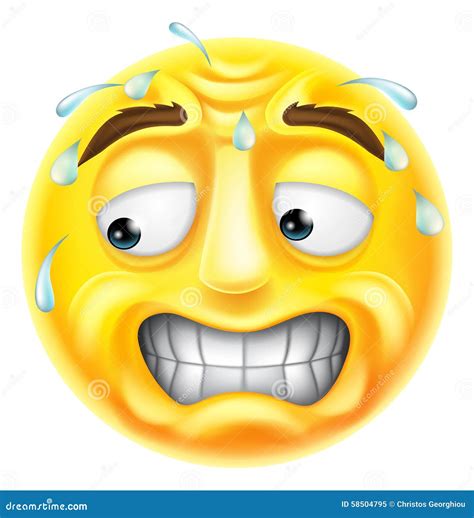 Scared Emoticon Emoji Smiley Vector Illustration Cartoondealer