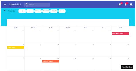 React Fullcalendar Codesandbox