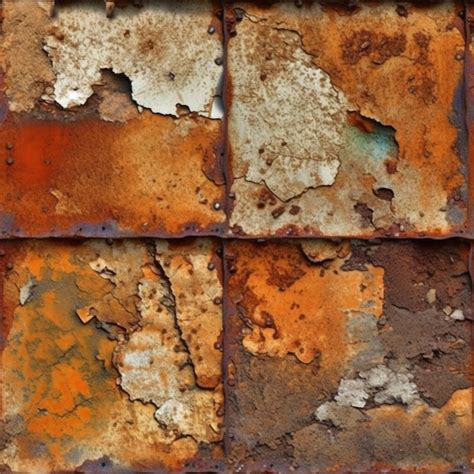 Premium Photo Rusty Metal Texture With Rust And Paint On It Generative Ai