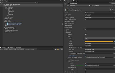 Create NPC Faction Type Unity RTS Engine Documentation