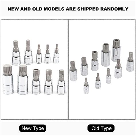 10pcs 12 Point Triple Square Splined Bit Socket Set M4 M18 1 4 3 8 1 2 Drive Repair Tool Kit